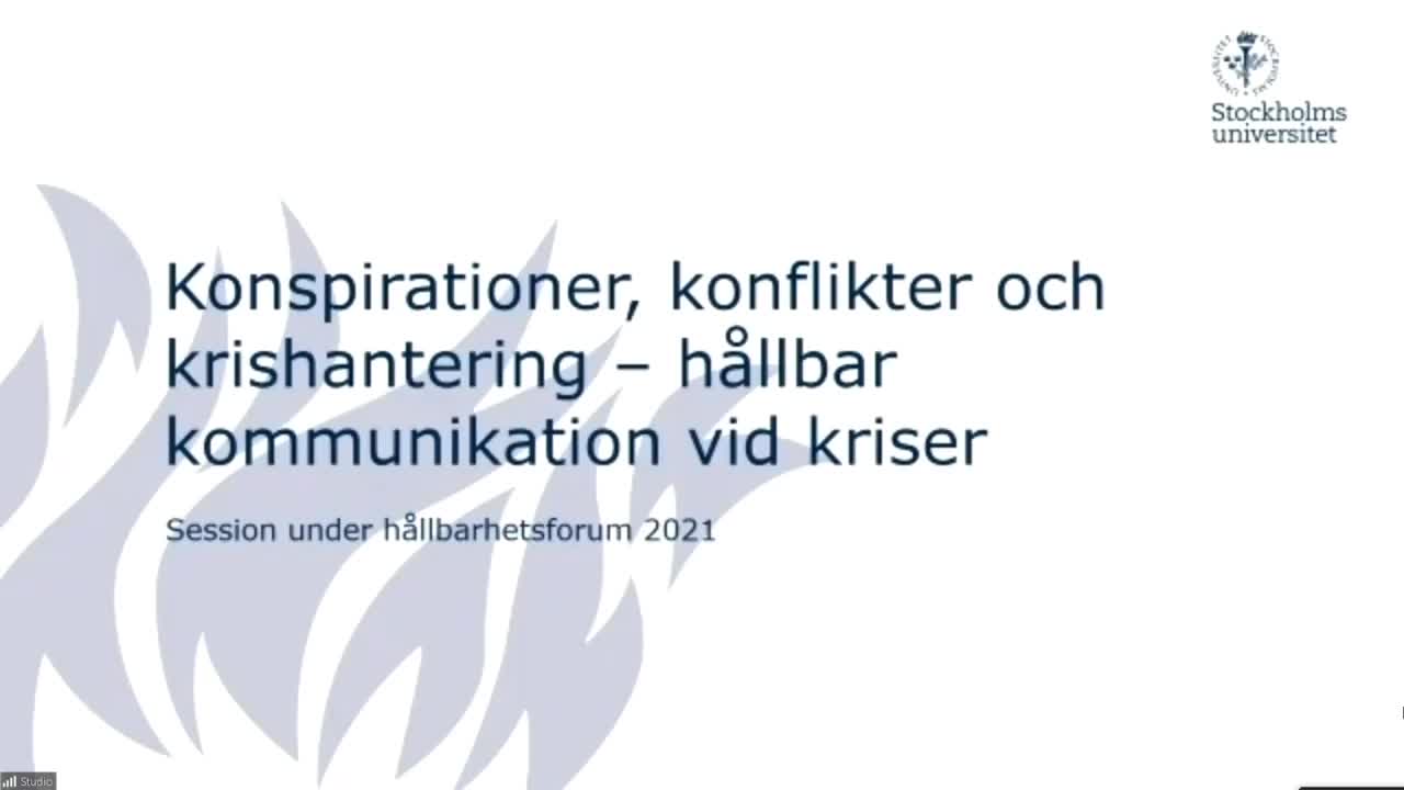 Konspirationer, konflikter och krishantering – hållbar kommunikation ...